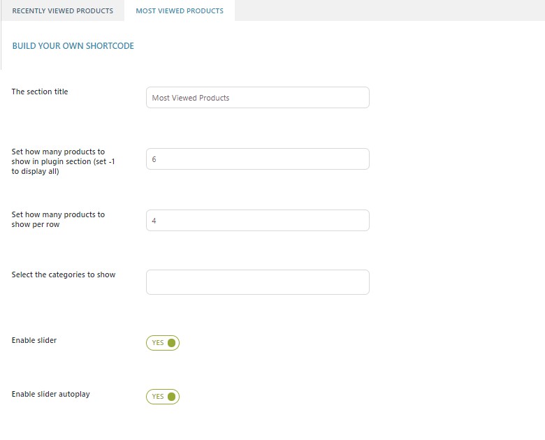 YITH WooCommerce Recently Viewed Products