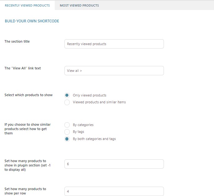 YITH WooCommerce Recently Viewed Products