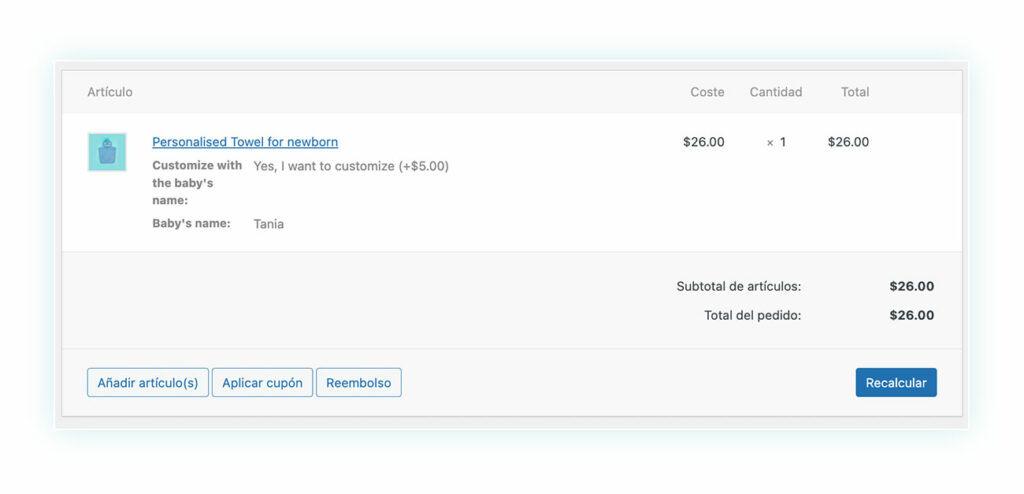 Cómo añadir un campo de texto a un producto WooCommerce