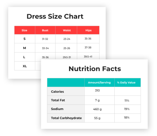 YITH Product Size Charts for WooCommerce