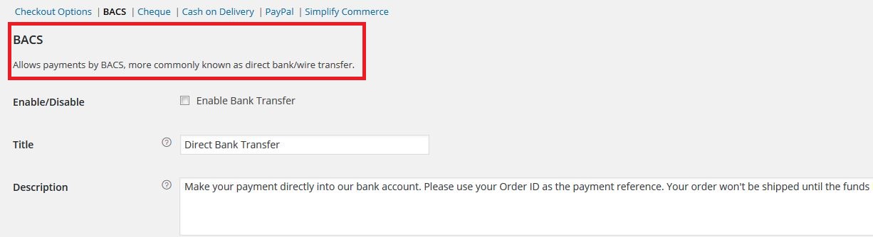 WooCommerce: Other Checkout settings