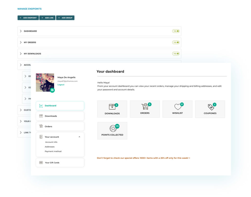 Yith Woocommerce Customize My Account Page