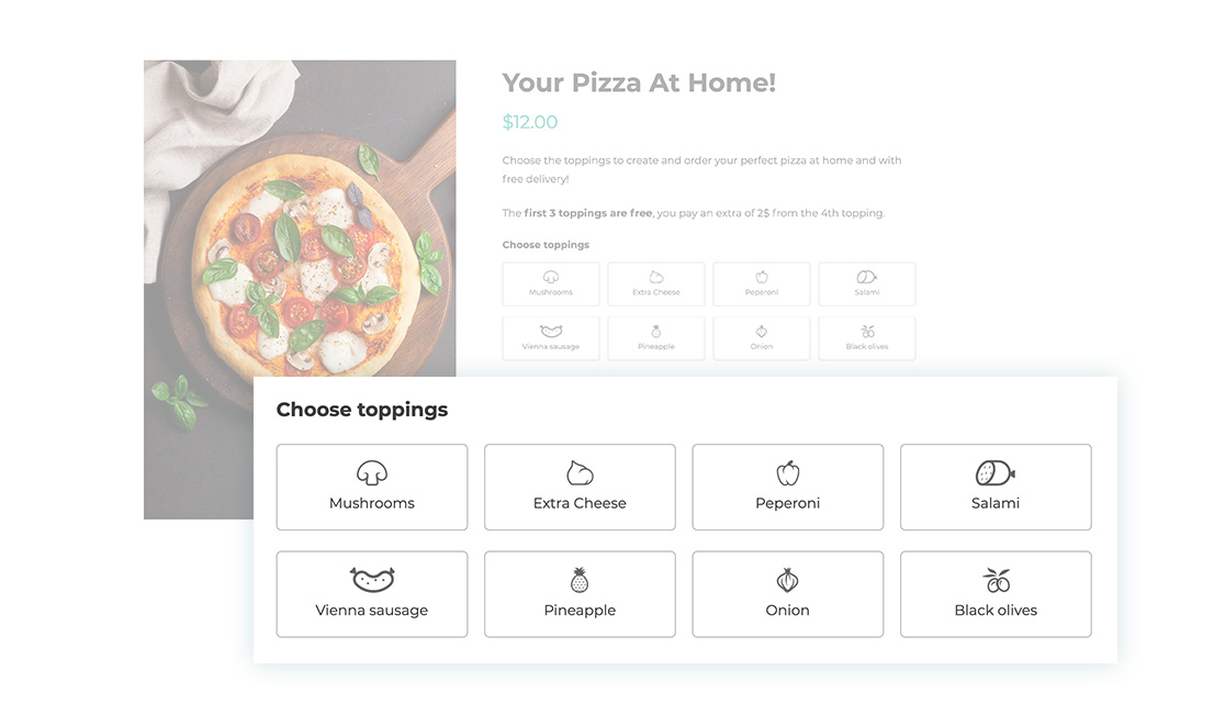 How to create your own pizza; customize WooCommerce Products with Add ...