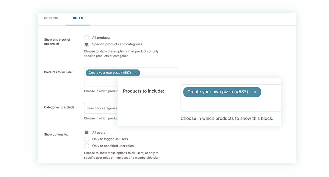 How to create your own pizza; customize WooCommerce Products with Add-ons - YITH