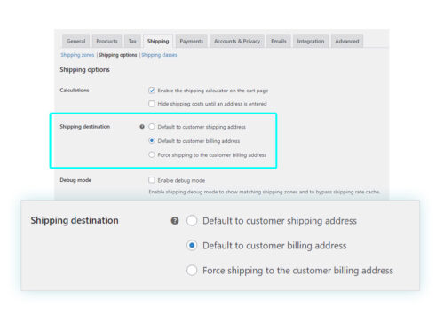 WooCommerce: How to configure the shipping options
