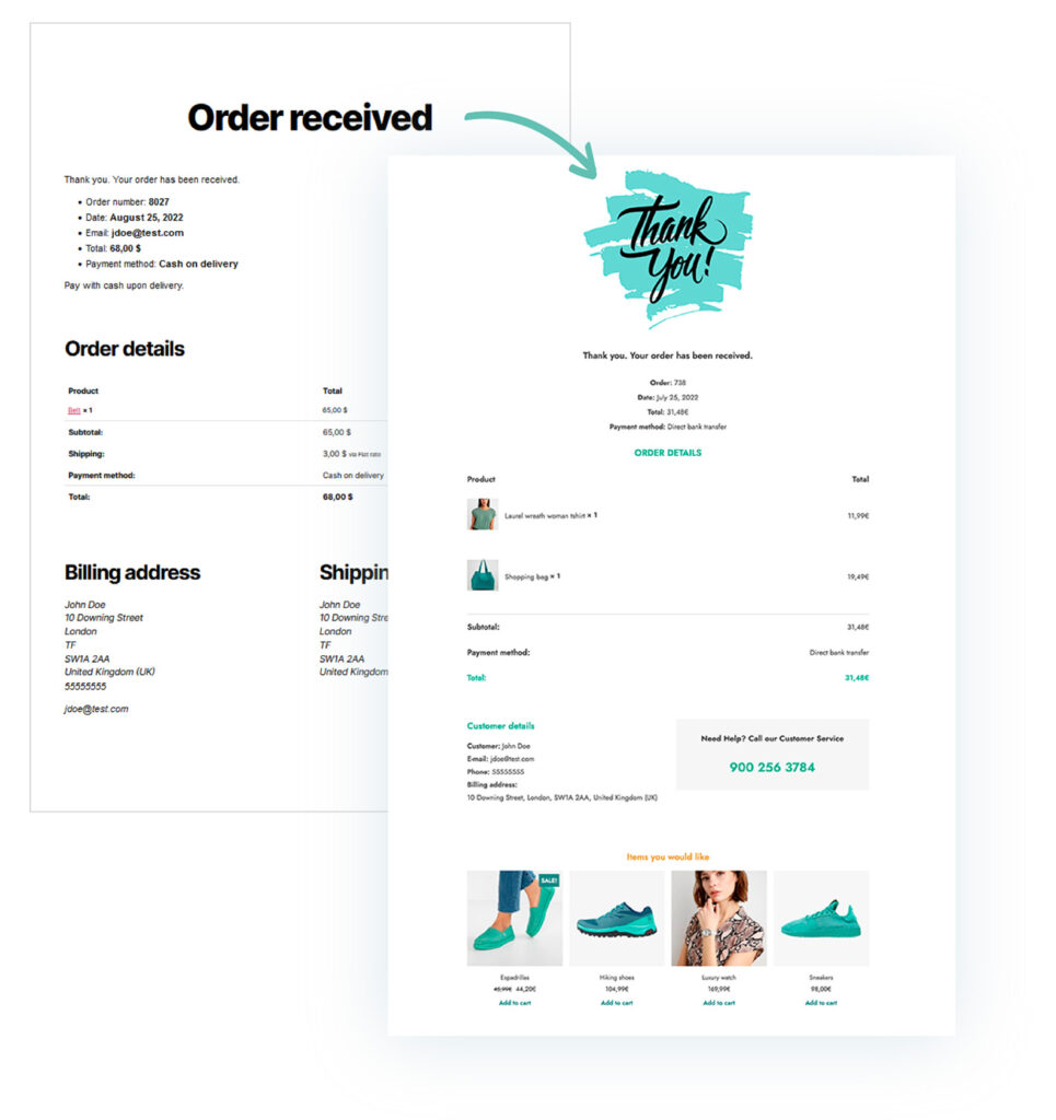YITH WooCommerce Custom Thank You Page