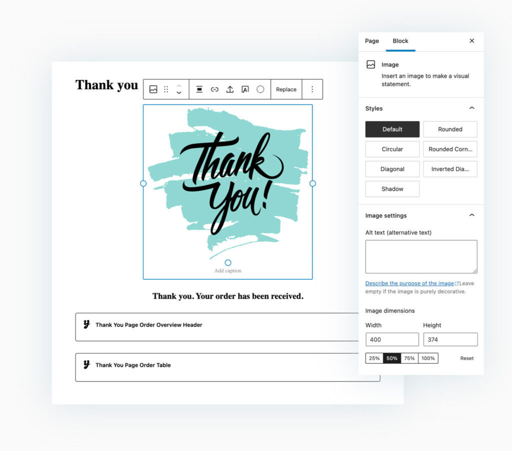 YITH WooCommerce Custom Thank You Page