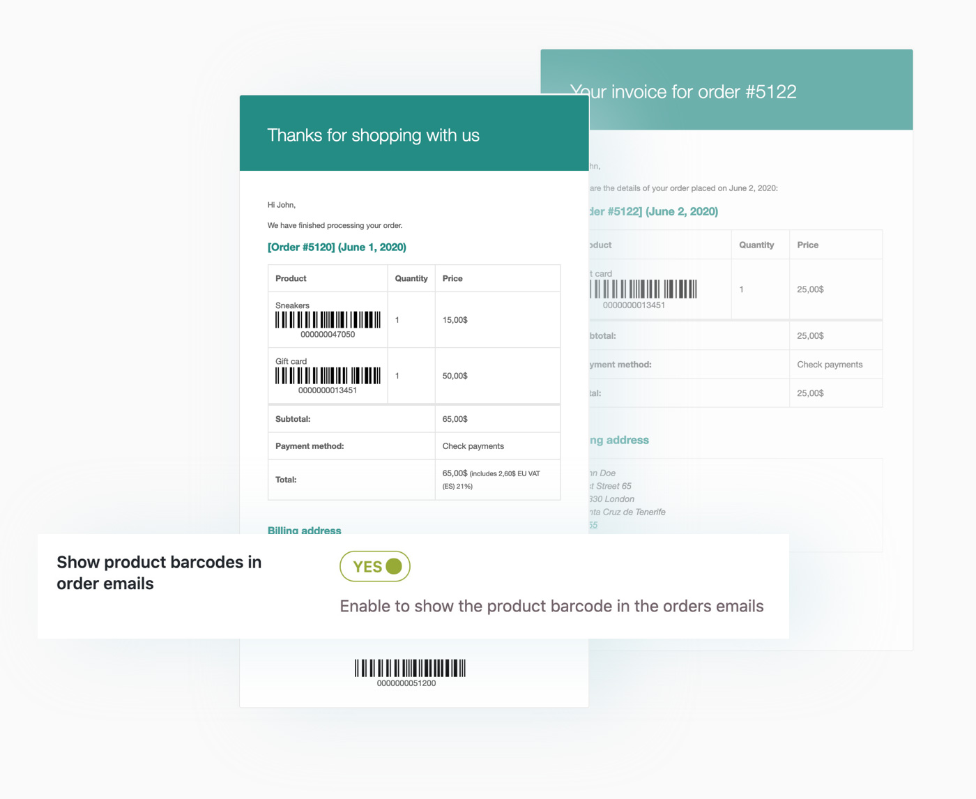 YITH WooCommerce Barcodes and QR Codes